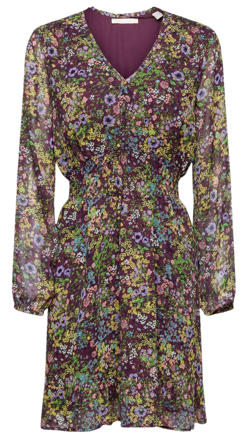 MINIVESTIDO DE TEJIDO CON DISEÑO FLORAL MUJER ESPRIT